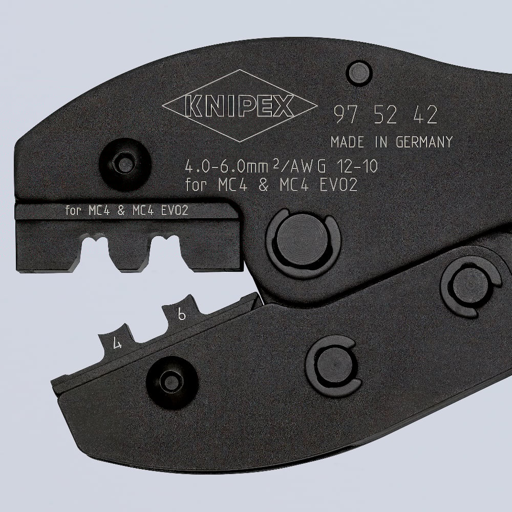 KNIPEX PreciForce® Crimpzange für MC4®-/MC4® EVO 2-Steckverbinder | KNIPEX