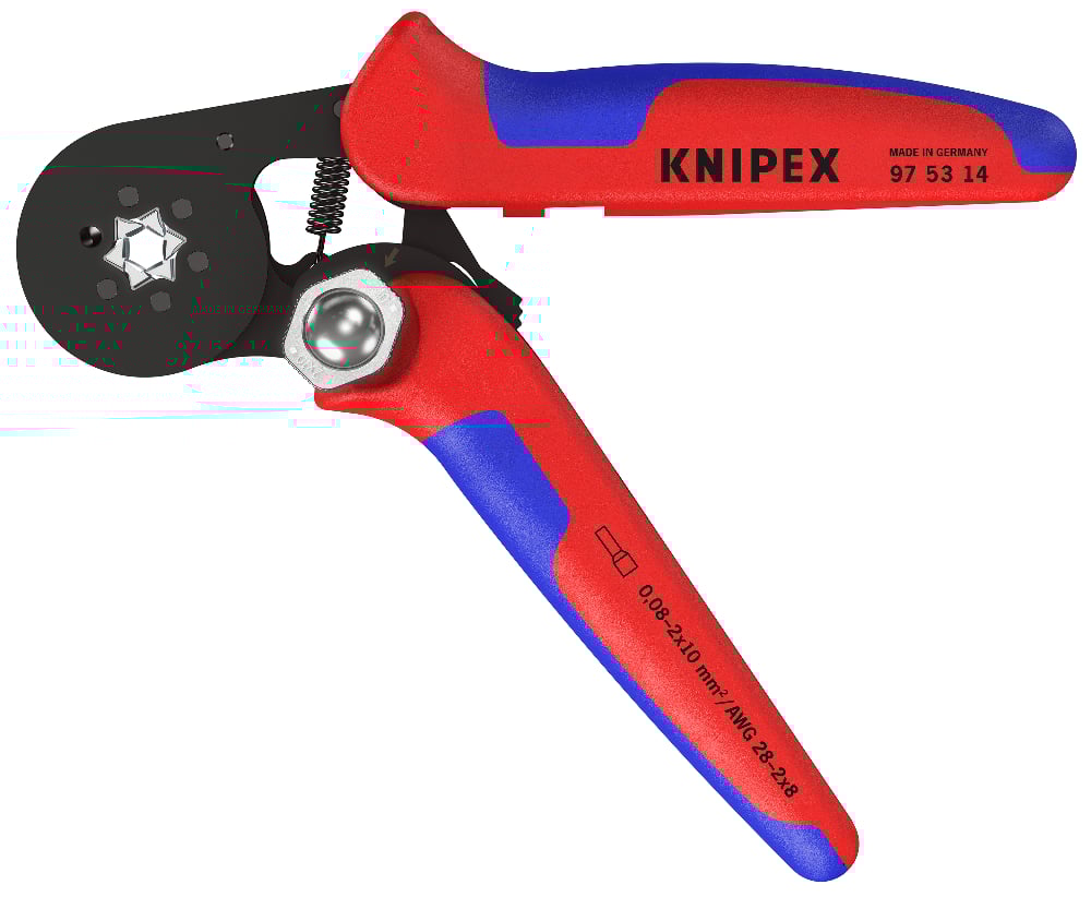 Self-Adjusting Crimping Pliers for wire ferrules With lateral access ...