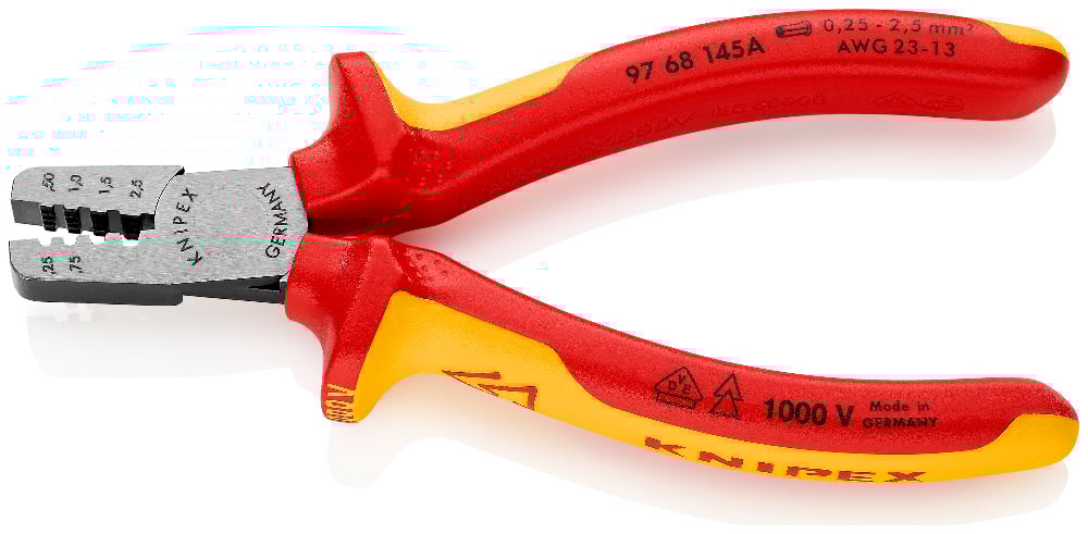 Crimping Pliers for wire ferrules | KNIPEX