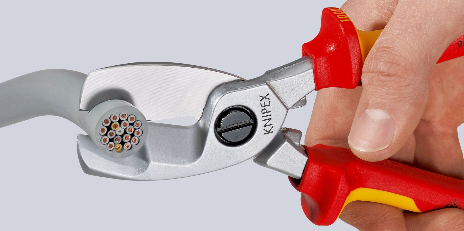 Cable Shears With twin cutting edge | KNIPEX