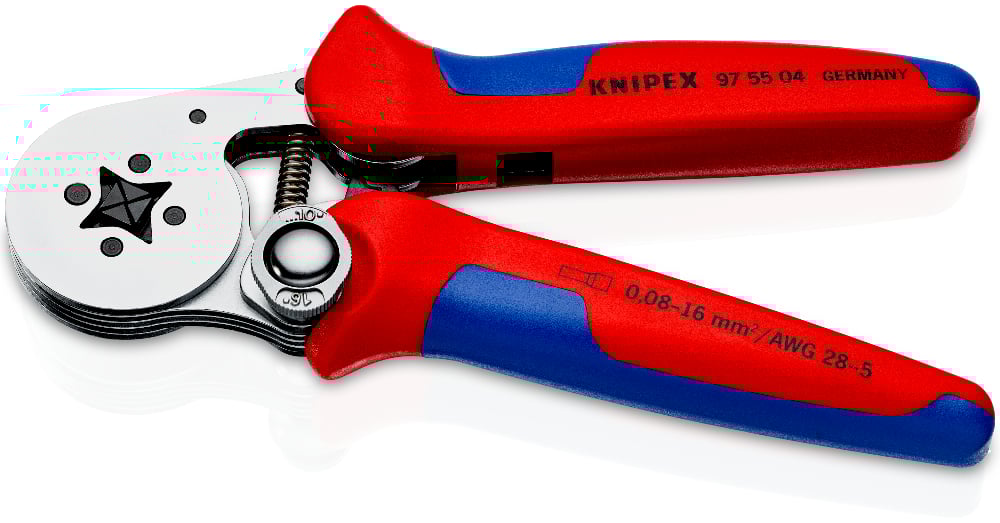 Self-Adjusting Crimping Pliers for wire ferrules With lateral access ...