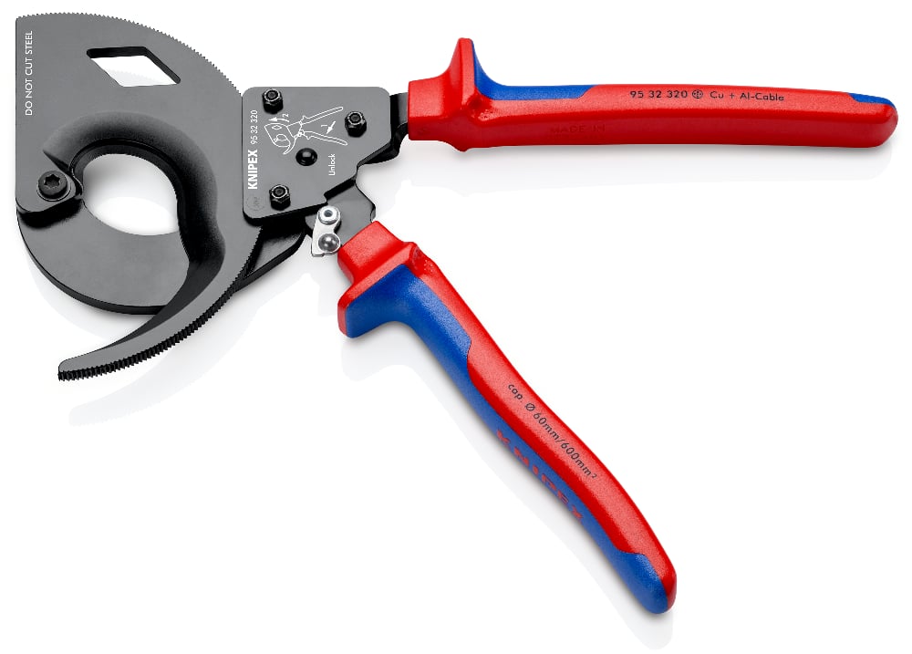 Cable Cutter (ratchet principle, 3-stage) | KNIPEX