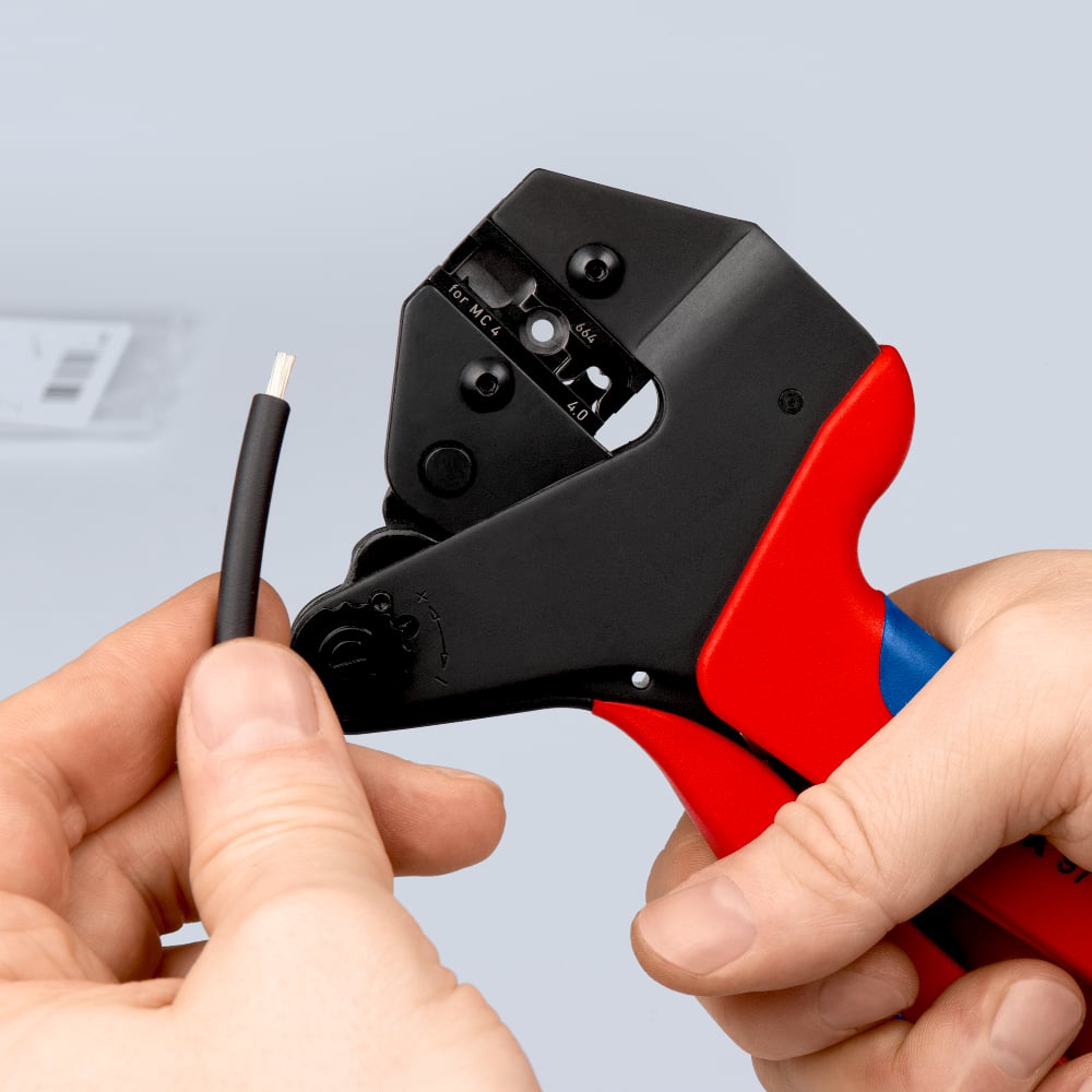 Crimp-Systemzange Für auswechselbare Crimpeinsätze | KNIPEX