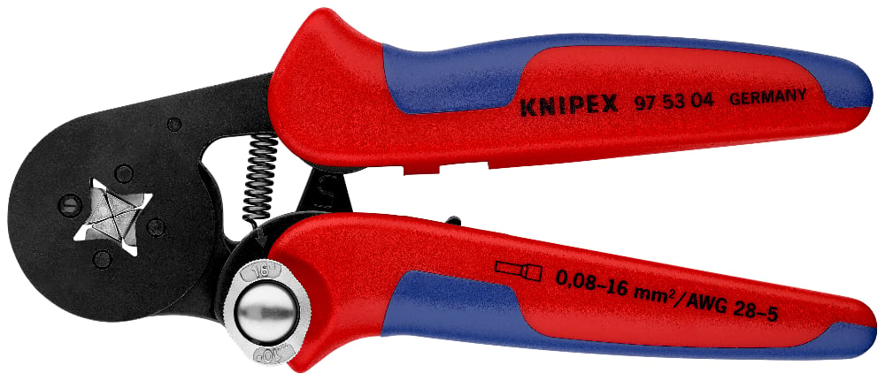 Self-Adjusting Crimping Pliers for wire ferrules With lateral access ...