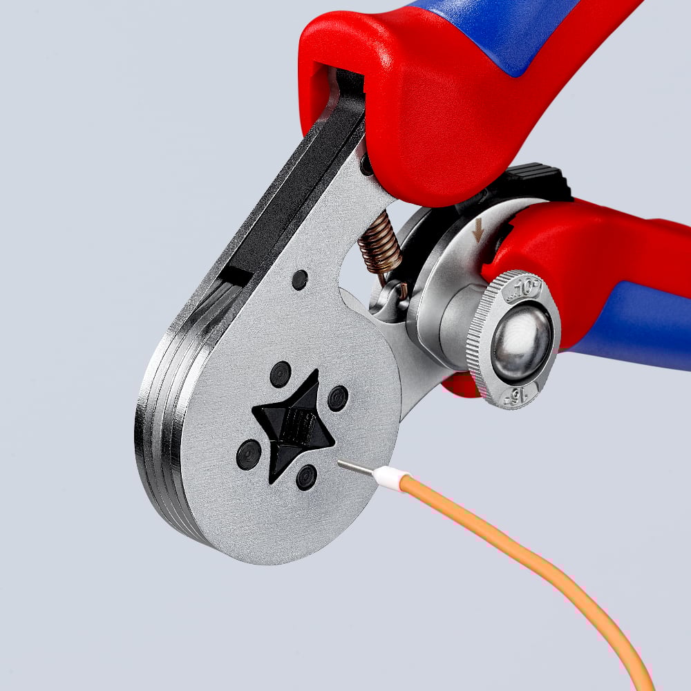 Self-Adjusting Crimping Pliers for wire ferrules With lateral access ...