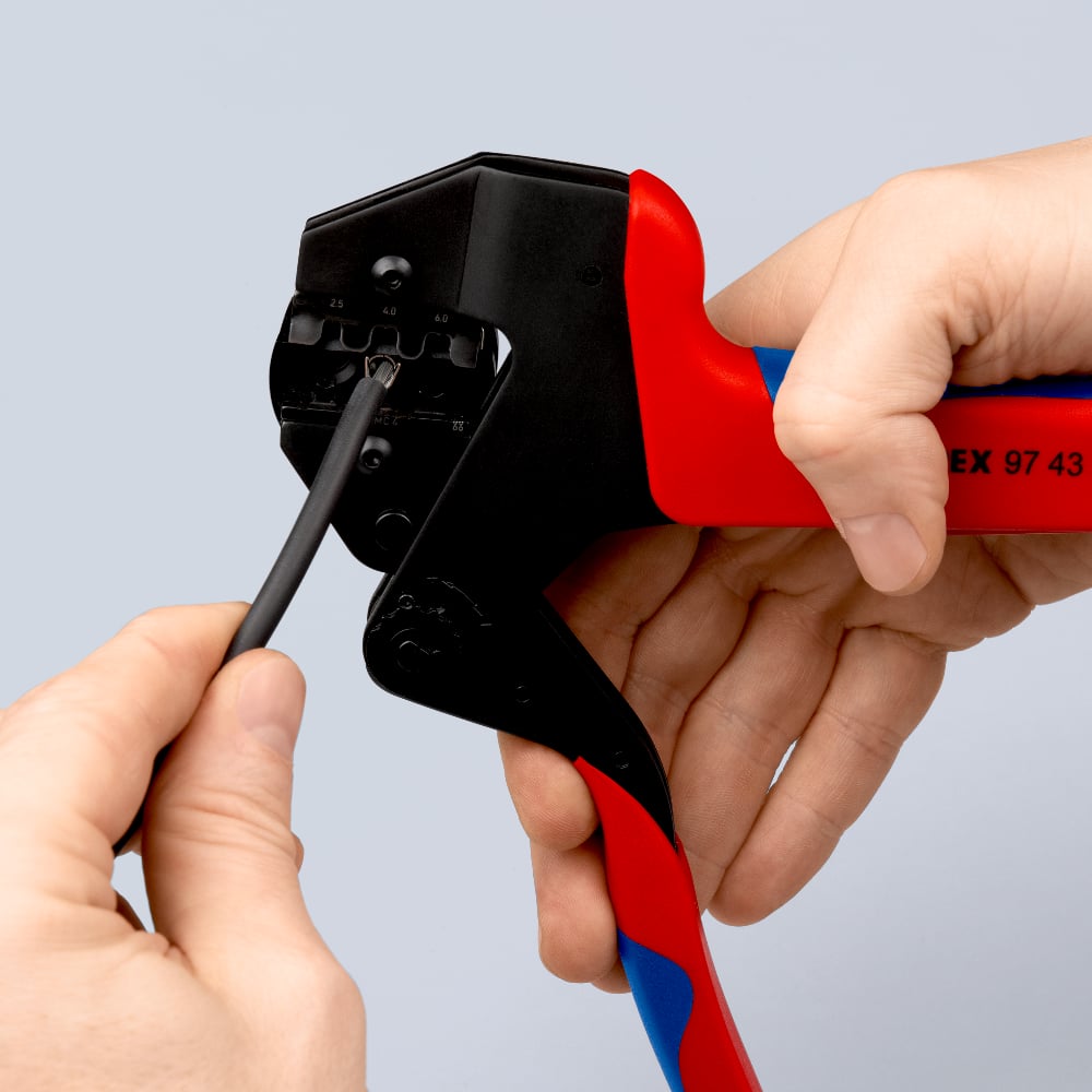 Crimp-Systemzange Für auswechselbare Crimpeinsätze | KNIPEX