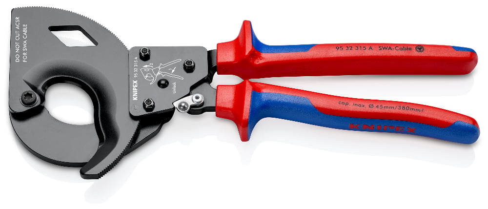 Cable Cutter (ratchet action) For steel wire armoured cables (SWA cable ...