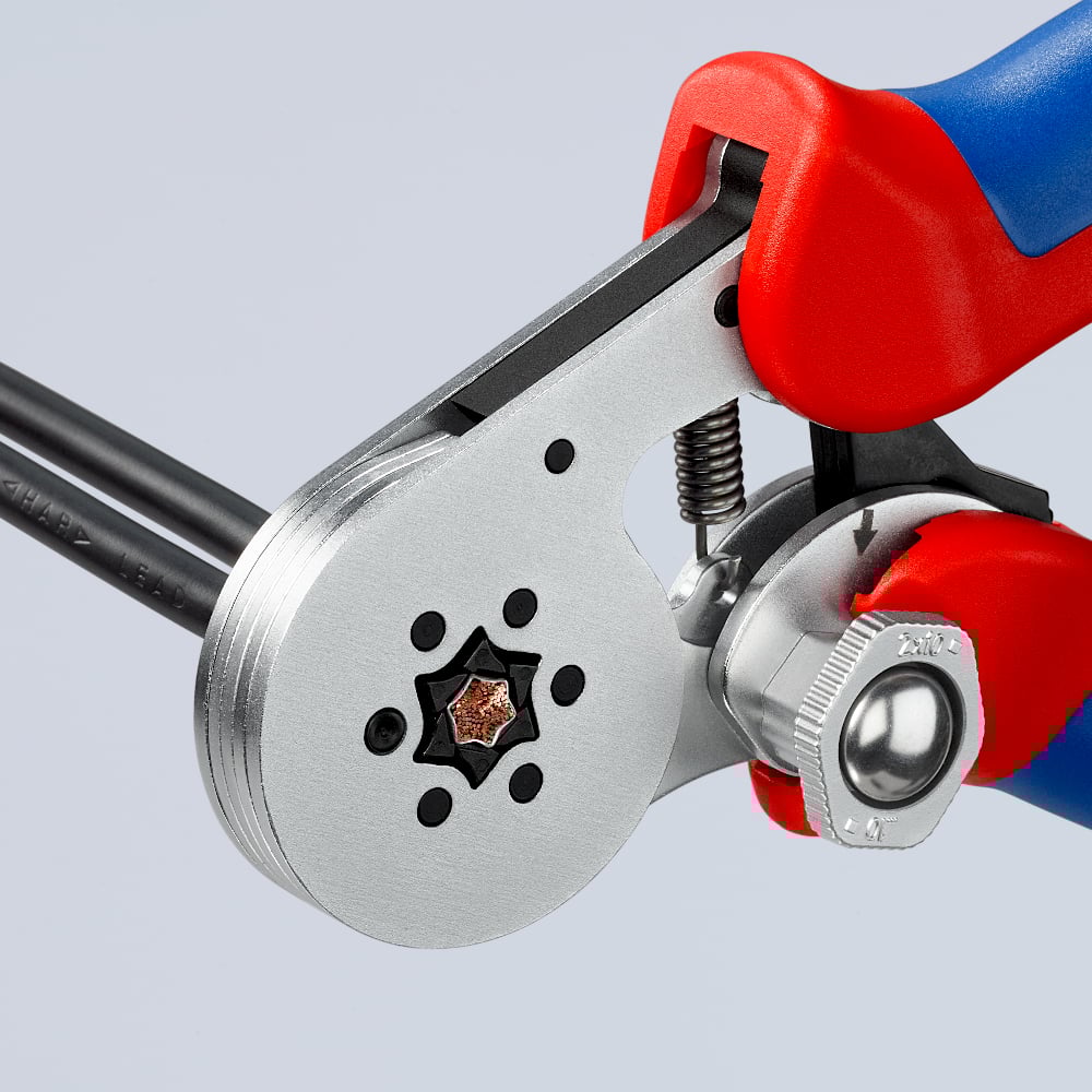 Self-Adjusting Crimping Pliers for wire ferrules With lateral access ...