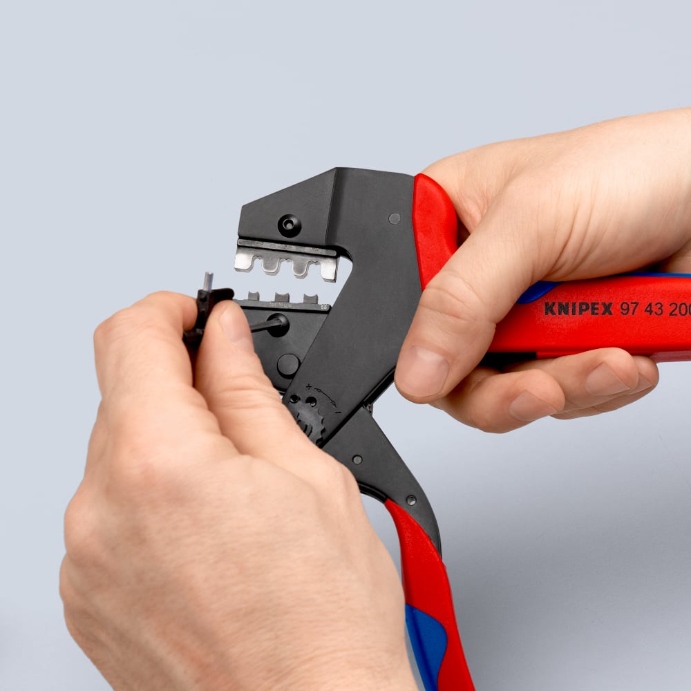 Crimp-Systemzange Für auswechselbare Crimpeinsätze | KNIPEX