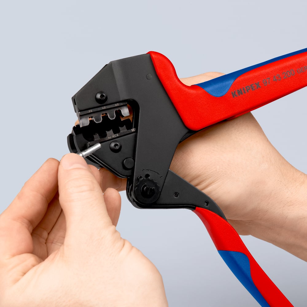 Crimp-Systemzange Für auswechselbare Crimpeinsätze | KNIPEX