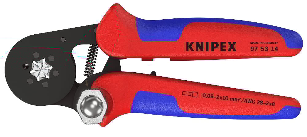 Self-Adjusting Crimping Pliers for wire ferrules With lateral access ...