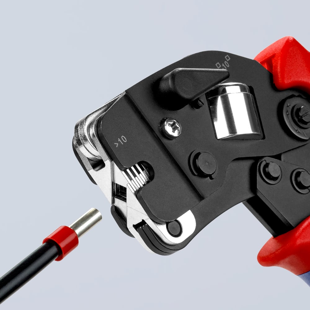 Self-Adjusting Crimping Pliers for wire ferrules With front loading ...