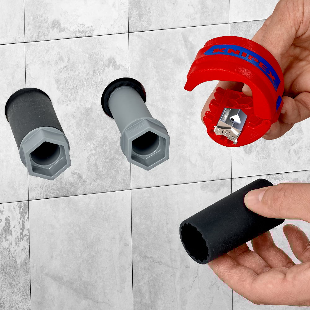 KNIPEX BiX® Cutter for plastic pipes and sealing sleeves | KNIPEX