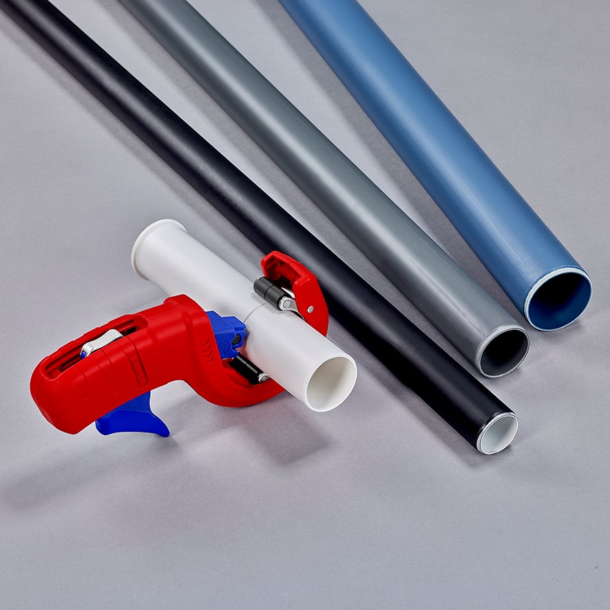 KNIPEX DP50 Pipe Cutter for plastic drain pipes | KNIPEX