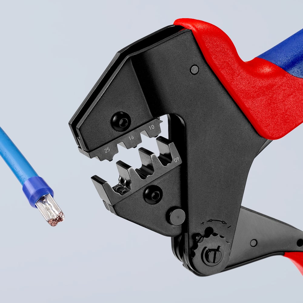 Crimp-Systemzange Für auswechselbare Crimpeinsätze | KNIPEX