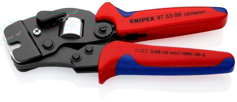 Self-Adjusting Crimping Pliers for wire ferrules With front loading ...