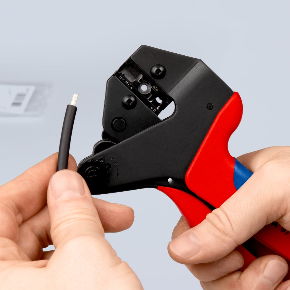 Crimp System Pliers For exchangeable crimping dies | KNIPEX