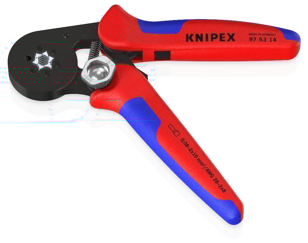 Self-Adjusting Crimping Pliers for wire ferrules With lateral access ...