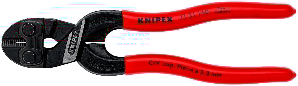 KNIPEX CoBolt® S Compact Bolt Cutters With recess in the cutting edge ...