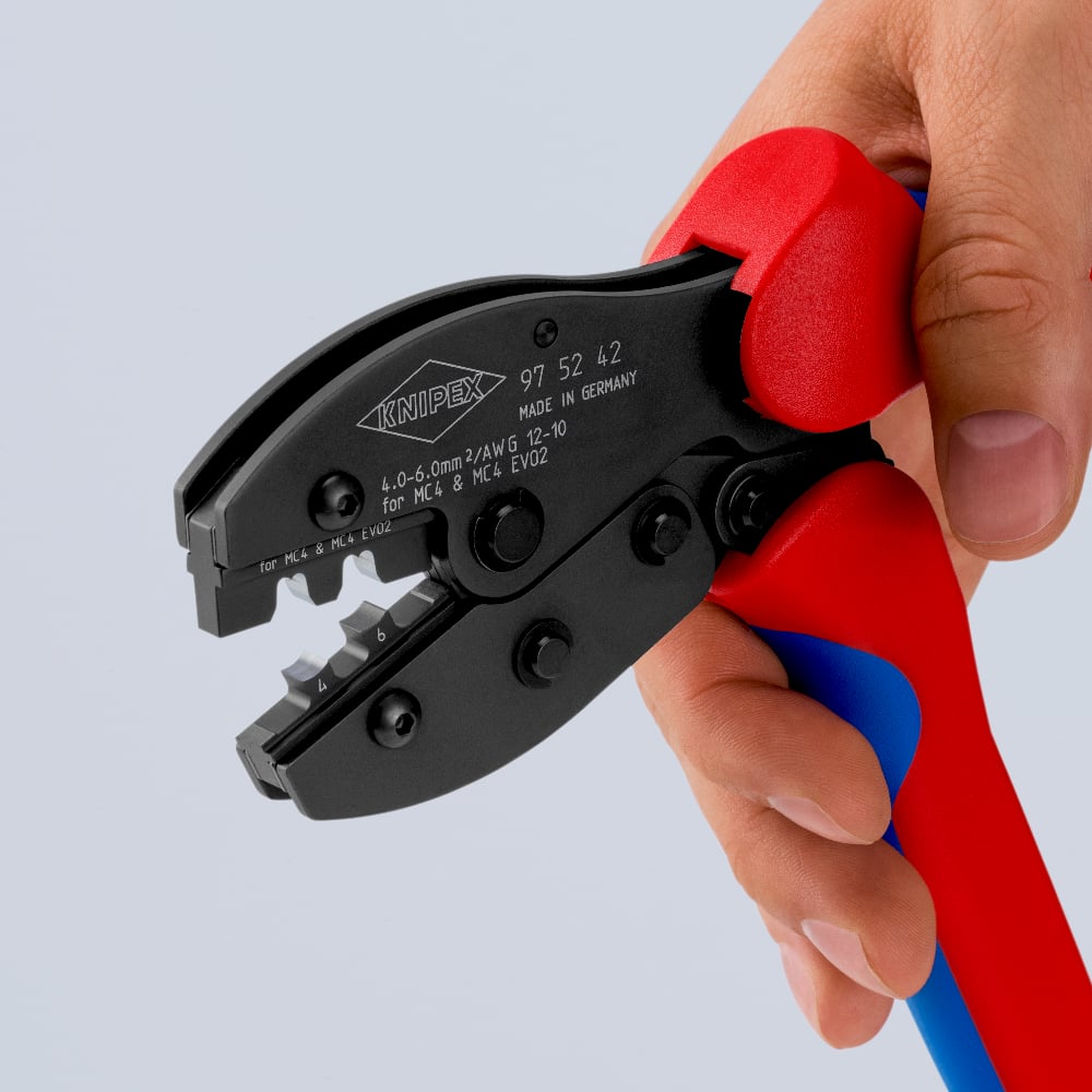 KNIPEX PreciForce® Crimping pliers for MC4®/MC4® EVO 2 connectors | KNIPEX