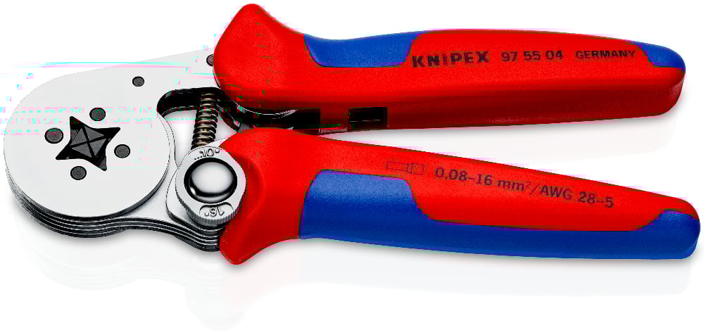 Self-Adjusting Crimping Pliers for wire ferrules With lateral access ...