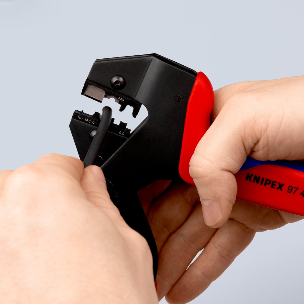Crimp System Pliers For exchangeable crimping dies | KNIPEX