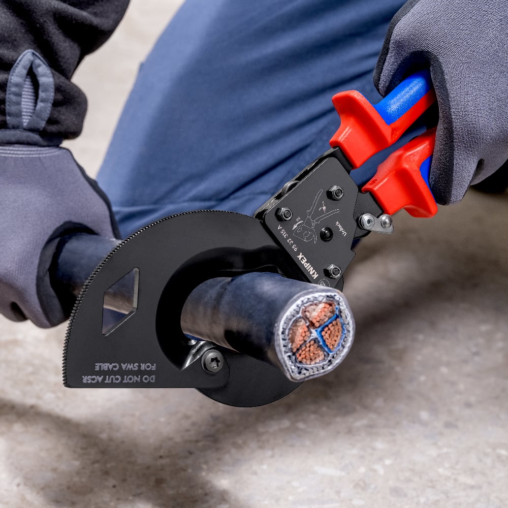 Cable Cutter (ratchet action) For steel wire armoured cables (SWA cable ...