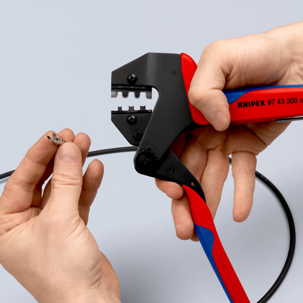 Crimp System Pliers For exchangeable crimping dies | KNIPEX