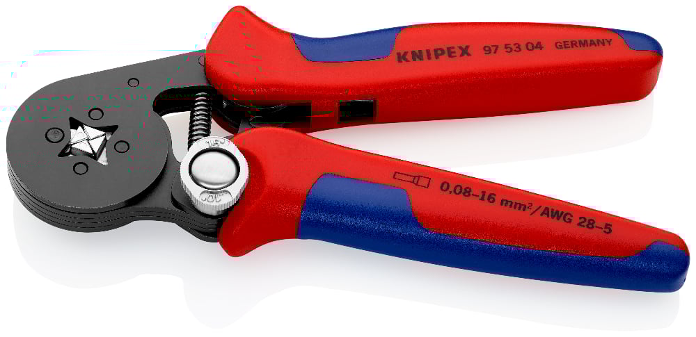 Self-Adjusting Crimping Pliers for wire ferrules With lateral access ...