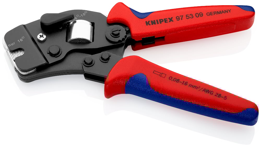 Self-Adjusting Crimping Pliers for wire ferrules With front loading ...
