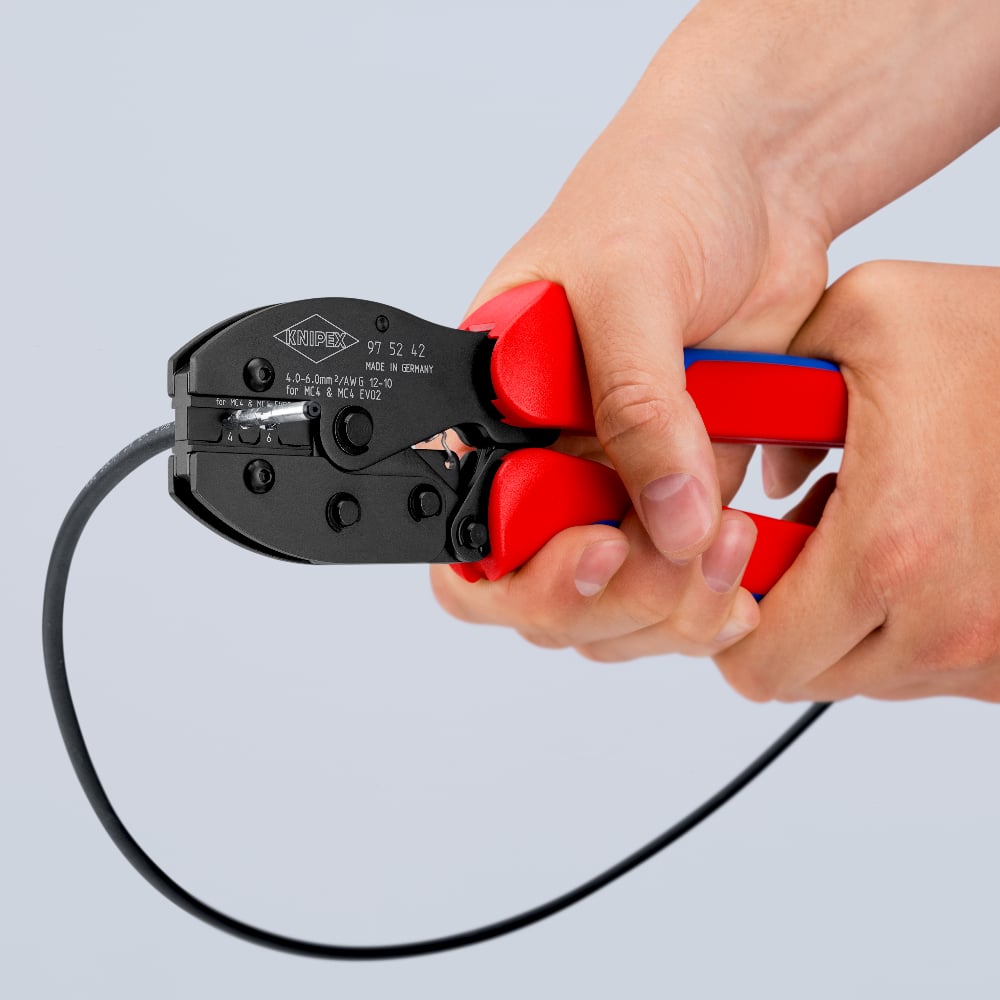 KNIPEX PreciForce® Crimping pliers for MC4®/MC4® EVO 2 connectors | KNIPEX