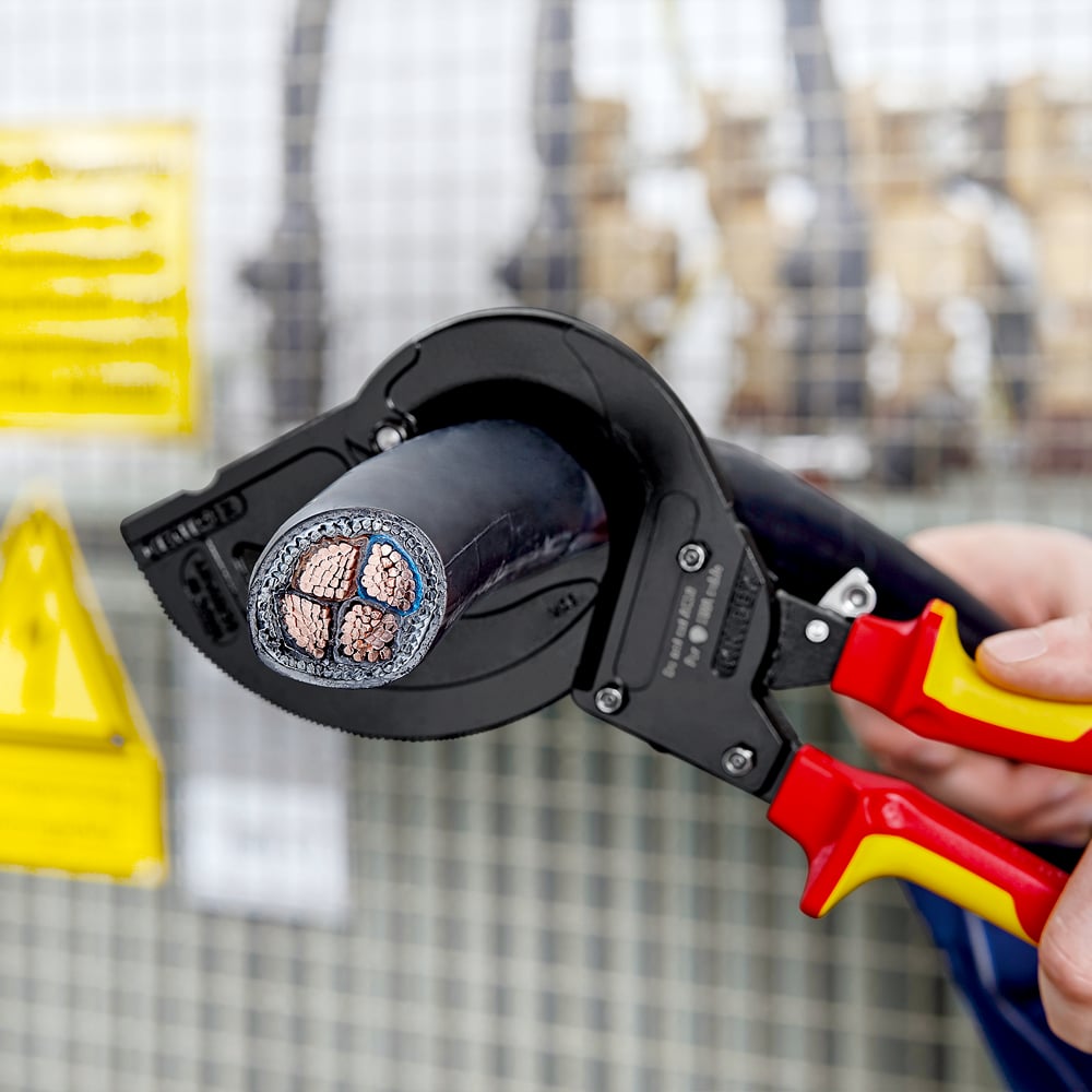 Cable Cutter (ratchet action) For steel wire armoured cables (SWA cable ...