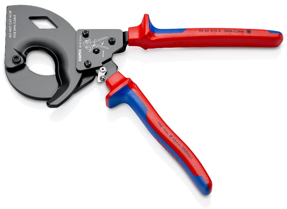 Cable Cutter (ratchet action) For steel wire armoured cables (SWA cable ...