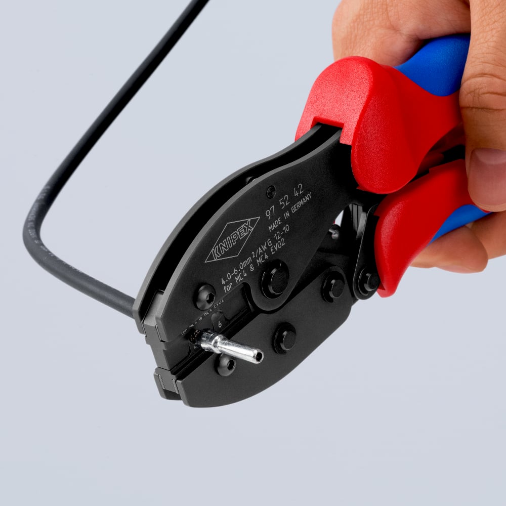 KNIPEX PreciForce® Crimping pliers for MC4®/MC4® EVO 2 connectors | KNIPEX
