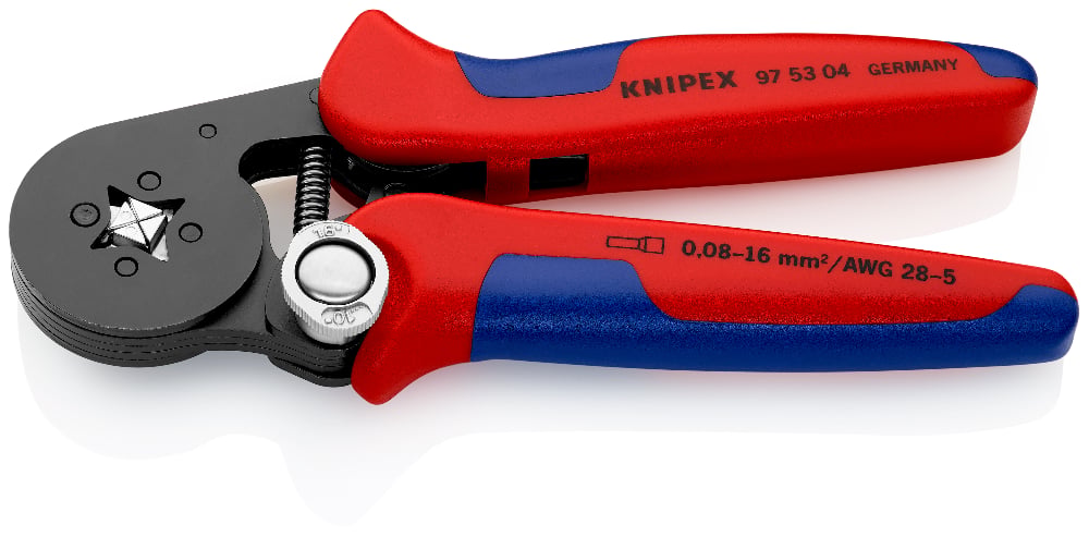 Self-Adjusting Crimping Pliers for wire ferrules With lateral access ...
