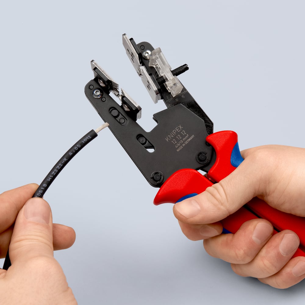 Crimp-Systemzange Für auswechselbare Crimpeinsätze | KNIPEX