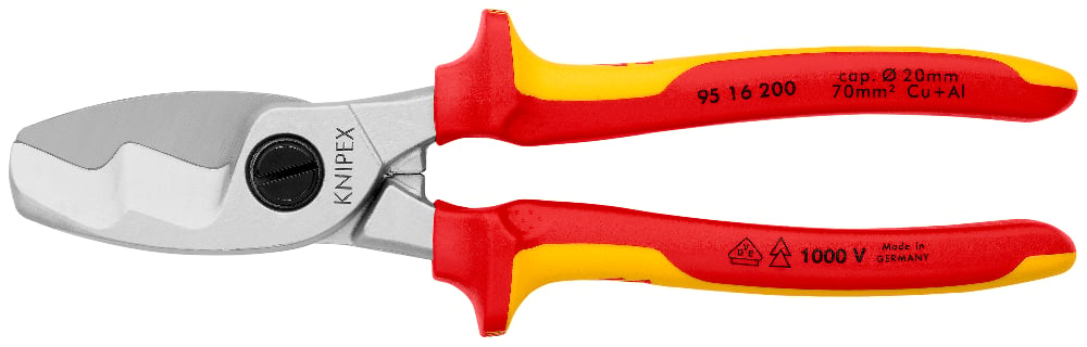 Cable Shears With twin cutting edge | KNIPEX