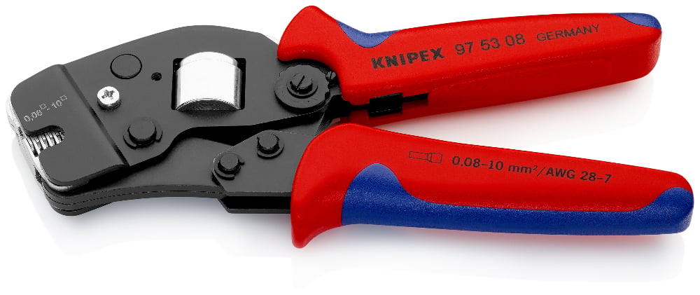 Self-Adjusting Crimping Pliers for wire ferrules With front loading ...