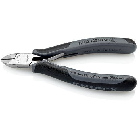 Electronics Diagonal Cutter with carbide cutting edges ESD | KNIPEX