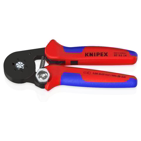 Self-Adjusting Crimping Pliers for wire ferrules With lateral access ...