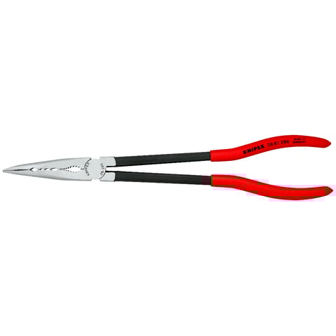 Long Reach Needle Nose Pliers With transverse profiles | KNIPEX