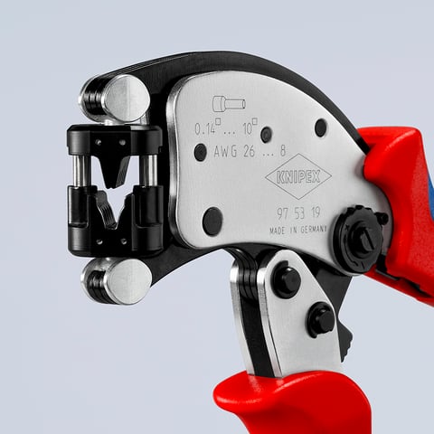 KNIPEX Twistor® T Self-Adjusting Crimping Pliers for wire ferrules With ...