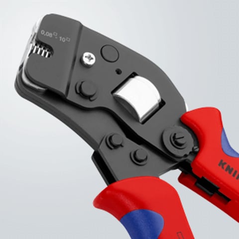 Self-Adjusting Crimping Pliers for wire ferrules With front loading ...